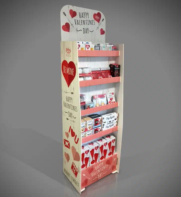 Valentine's Day FSDU Freestanding Cardboard Display Stands